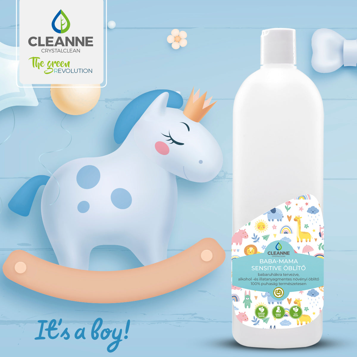 Cleanne babamama sensitive öblítő (fiú/ lány) – CLEANNE CrystalClean